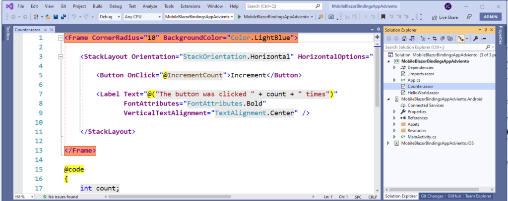 Nuestra primera aplicación con Mobile Blazor Binding y Xamarin | Jose Javier Columbie | Blog